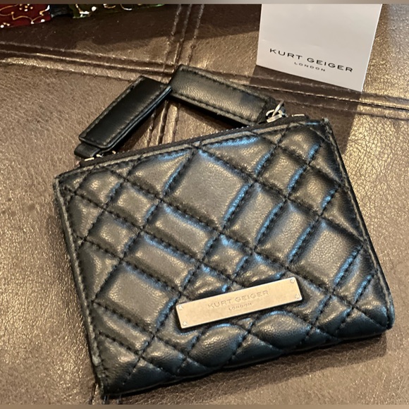 Kurt Geiger | Bags | Kurt Geiger London Quilted Leather Bifold Wallet ...